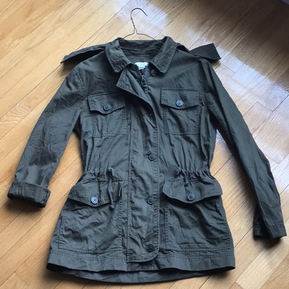 J. Crew | Jackets & Coats | Jcrew Utility Jacket Army Green Removable ...